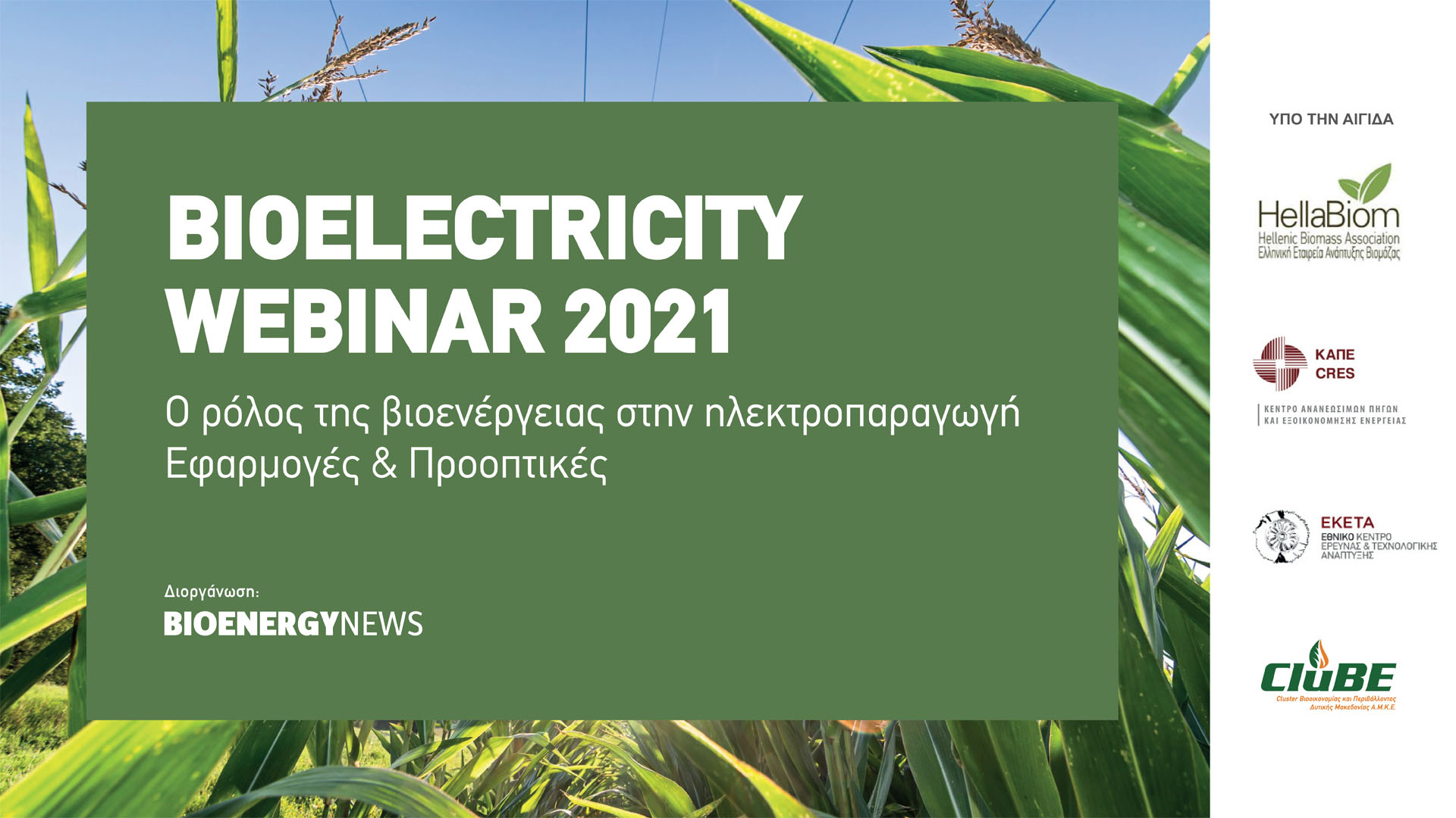 Bioelectricity Webinar: "O ρόλος της βιοενέργειας στην ηλεκτροπαραγωγή ...